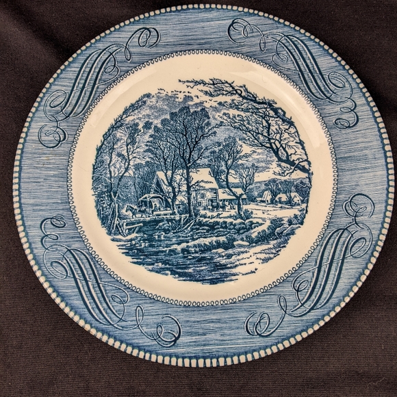 Currier & Ives | Dining | Vintage Currier Ives Royal Ironstone Blue ...